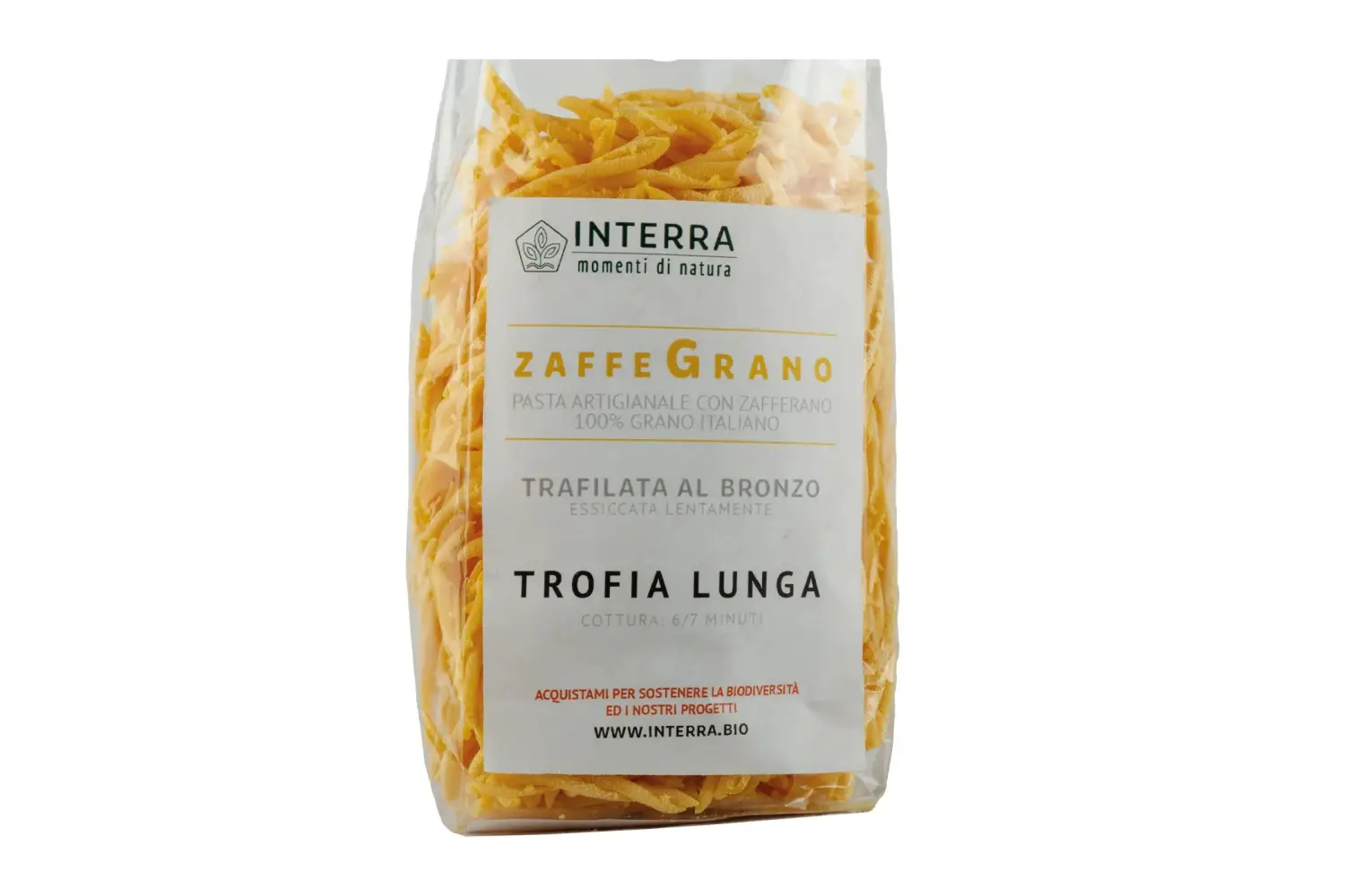 "Zaffegrano" Trofia Lunga pasta allo zafferano - 250g